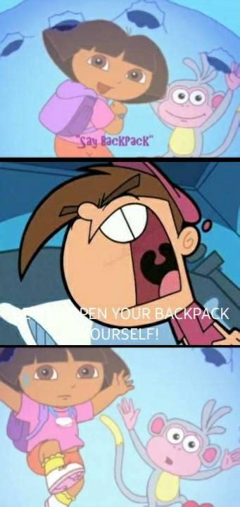Timmy Turner Tells Dora To Open Her Backpack By Ptbf2002 On Deviantart