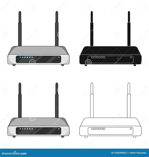 Router Single Icon In Cartoon Stylerouter Vector Symbol Stock
