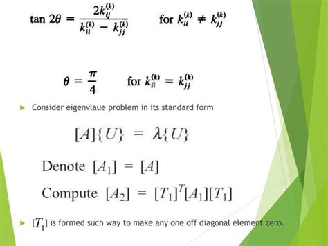 Solution Of Eigenvalue Problem Using Jacobi Method Pptx Physics