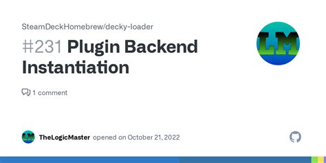 plugin backend instantiation · issue 231 · steamdeckhomebrew decky