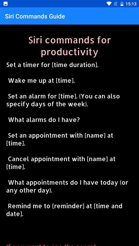 Ask Siri Commands Voice Command Assistant For Android Download