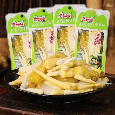 云乡人家山椒笋尖尖笋片开袋即食泡椒脆竹笋酸辣小包装零食下饭菜 阿里巴巴