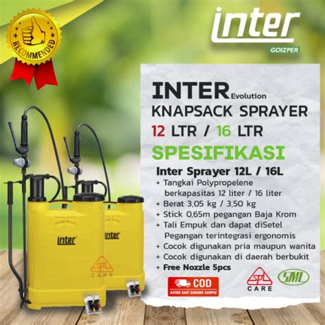 KLIKSPL Alat Semprot Kebun Inter Sprayer Evolution 12L 16L Pompa Gendong