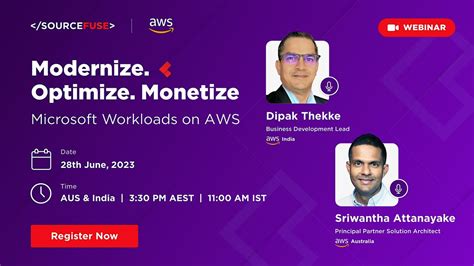 Modernize Optimize Monetize Microsoft Workloads On Aws June 28 To