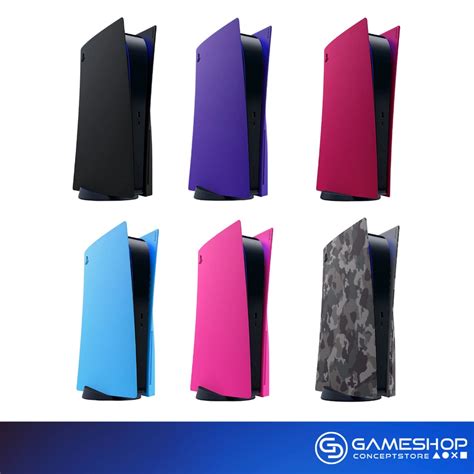 Official Playstation กรอบ Ps5 Console Covers Midnight Black Cosmic Red ของแท้ Gscs