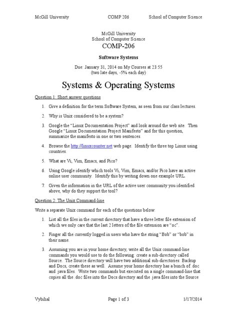 systems and operating systems comp 206 pdf intellectual works