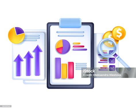 Finance 3d Data Analysis Concept Vector Business Strategy Research