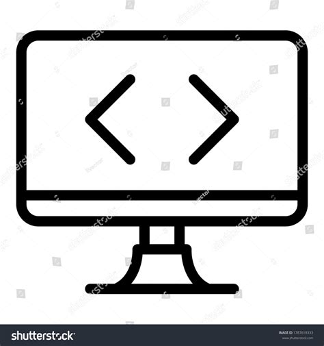 Operating System Programming Icon Outline Operating Stock Vector