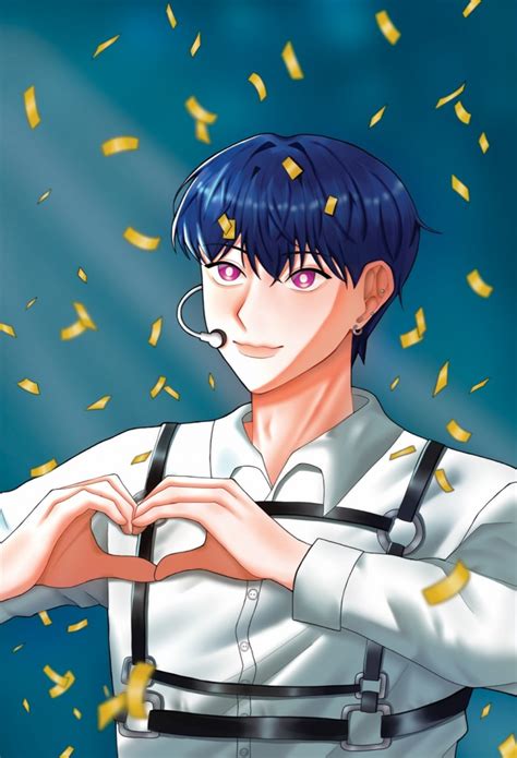 도오 작가 아트머그 Bl일러스트 방송용 남캐