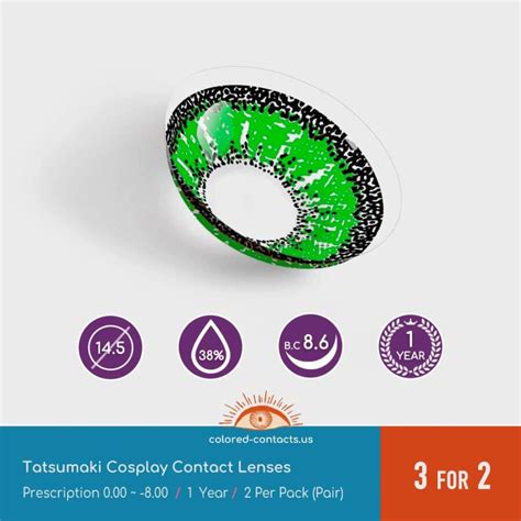 Tatsumaki Cosplay Contact Lenses Ccus Eyewear Premium Colored Contacts