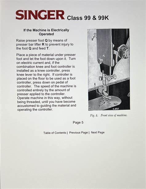 Singer 99 And 99k Sewing Machine Instructions User Manual Guide Bound Ebay