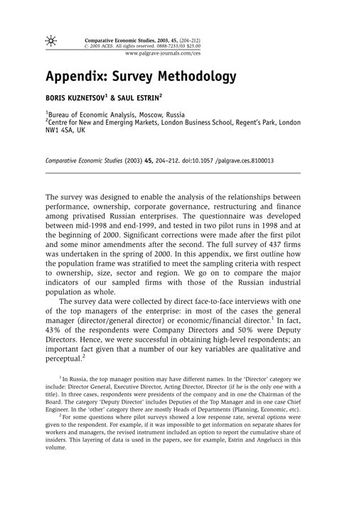 PDF Appendix Survey Methodology