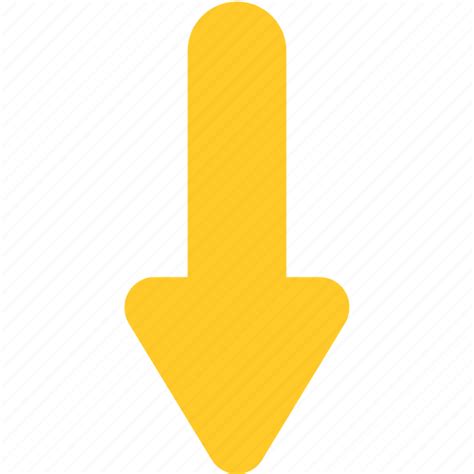 elemen curve arrow pointer direction down arrow interface icon