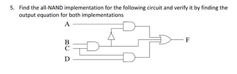 Solved Find The All Nand Implementation For The Following