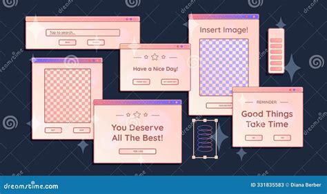 set cursors loading digital illustration flat button with set cursors loading stock image