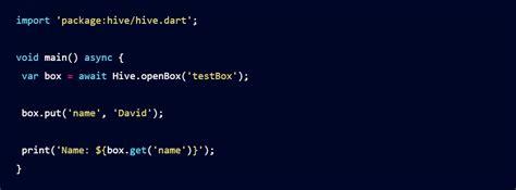 No Sql Persistence Database In Flutter