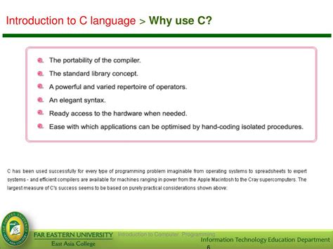 Ppt Module 6 Introduction To C Language Itei102 Introduction To Programming Powerpoint