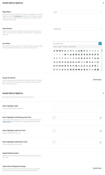 Avada Menu Options Avada Website Builder Avada Menu Options Avada Website Builder