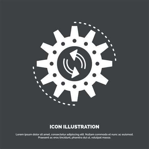 Management Process Production Task Work Icon Glyph Vector Symbol