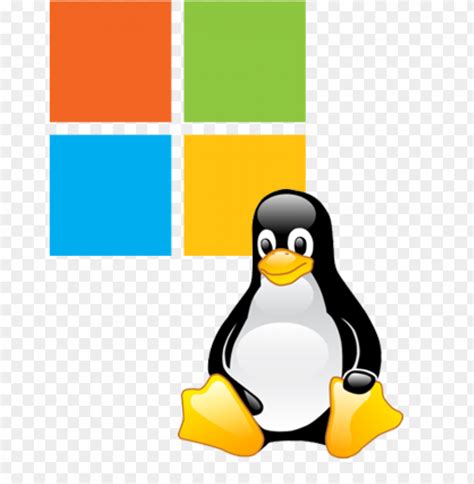 Free Download Hd Png Tux Penguin With Windows Vector Png Toppng