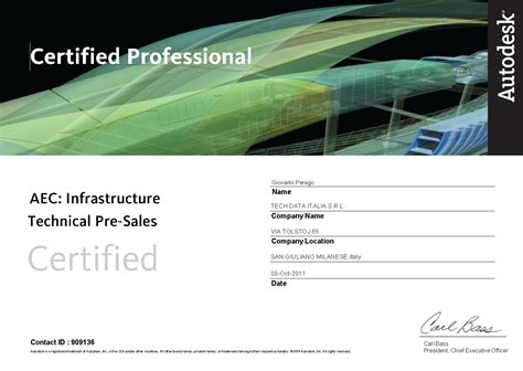Certificazione Autodesk Gis Bim E Infrastrutture