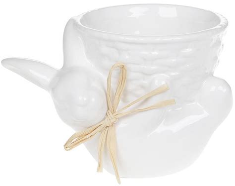 Декоративне кашпо Зайчик з кошиком 14 3х11 2х10см білий Are Id 2287817997 цена 439