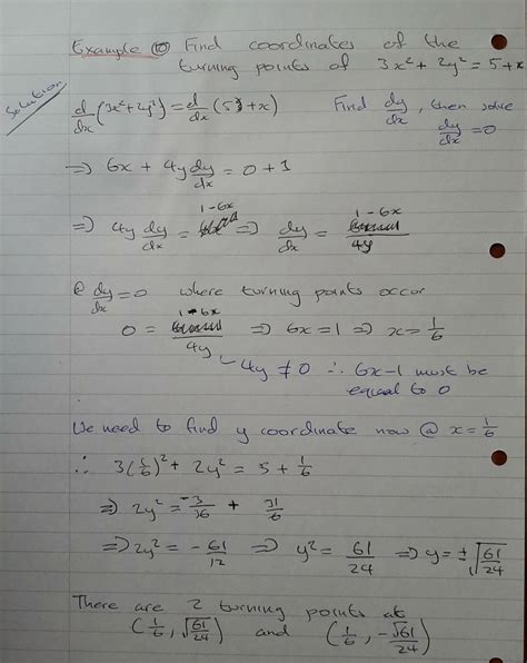 A Level Maths Notes A2 Differentiation Implicit Differentiation Part 5