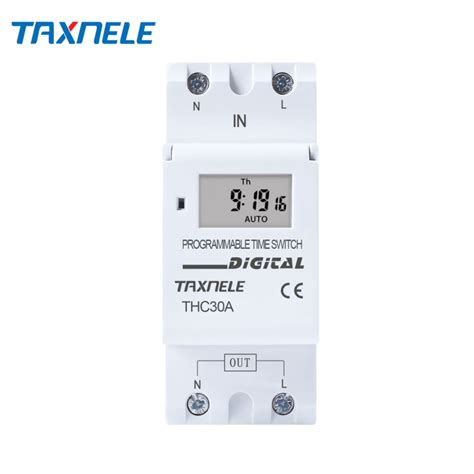 Din Rail 2 Wire Weekly 7 Days Programmable Digital Time Switch Thc 30a Relay Timer Control Ac Din Rail 2 Wire Weekly 7 Days Programmable Digital Time Switch Thc 30a Relay Timer Control Ac