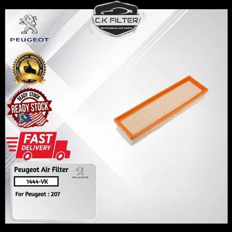 PEUGEOT 207 AIR FILTER 1444-VK | Lazada