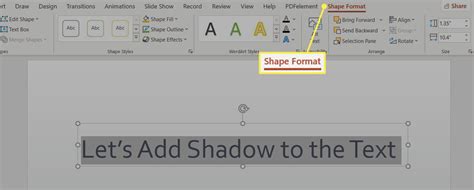 How To Apply A Text Shadow In PowerPoint