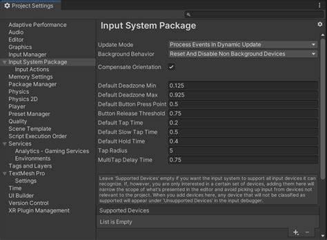 Input Settings Input System 1142