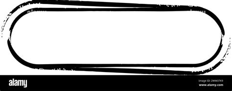Frame Curved Rectangle Elongated Texture Element Outline Border Grunge Shape Icon Decorative