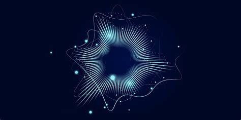 텍스트를 위한 빈 공간이 있는 진한 파란색 배경에 추상 물결 패턴 음악 웨이브 이미지를 위한 현대적인 미래 디자인 사이버 공간 첨단 기술 기술 개념 그림 벡터 모던 양식에