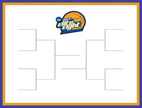 Elite 8 Bracket Printable Pdf And Blank Ncaa Brackets Worksheets Library