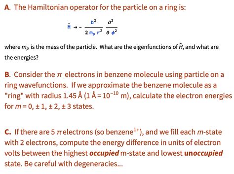 A The Hamiltonian Operator For The Particle On A