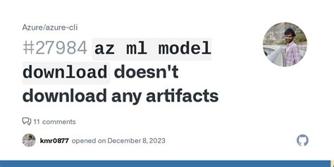 `az Ml Model Download` Doesnt Download Any Artifacts · Issue 27984