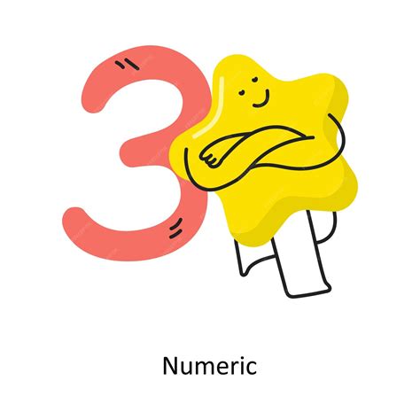 Premium Vector Numeric Vector Illustration Isolated On White