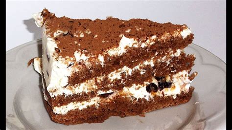 Торт Шоколадный с Творожным Кремом кулинарный видео рецепт Youtube