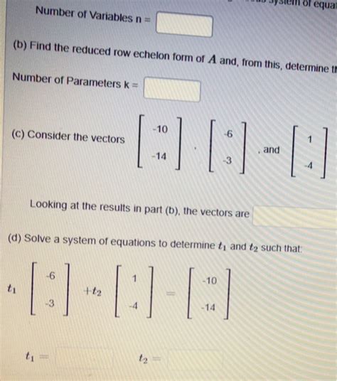 Solved Consider The Homogeneous System Of Equations With The