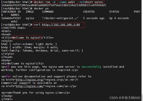 Docker容器之网络模式docker网络模式 Csdn博客