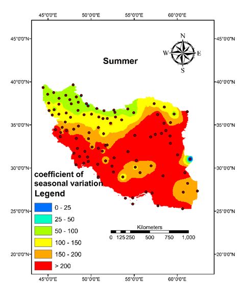 The Long Term Average Of The Precipitation And Coefficient Of Variation
