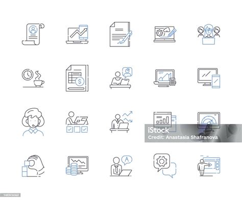 관리 및 워크플로 개요 아이콘 모음입니다 워크플로 관리 계획 조직 프로세스 전략 효율성 벡터 및 일러스트레이션 개념 집합입니다 조정 자동화 선형 표지판 스케줄링 개선에 대한