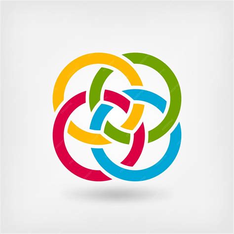 Premium Vector Four Interlocked Rings