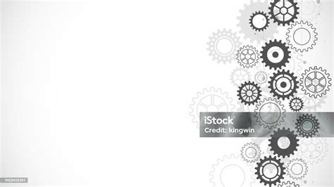 톱니바퀴와 기어 휠 메커니즘 하이테크 디지털 기술 및 엔지니어링 설계를 위한 개념과 아이디어 기계 공학의 추상적 기술적 배경