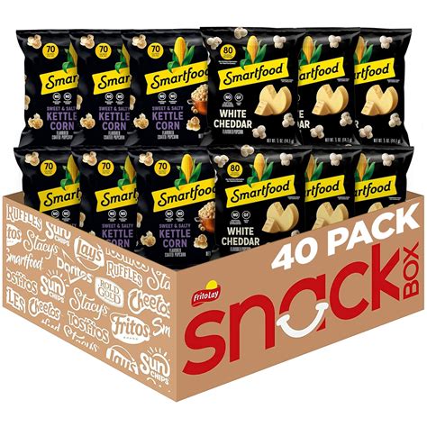 Smartfood Popcorn Variety Pack 05 Ounce Pack Of 40