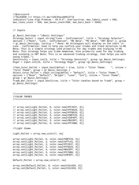 Lune Algo Premium V0 9 4 Pdf Market Economics Financial Economics