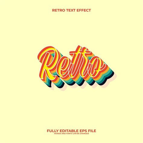 Premium Vector Retro Text Effect Premium Vector Retro Text Effect