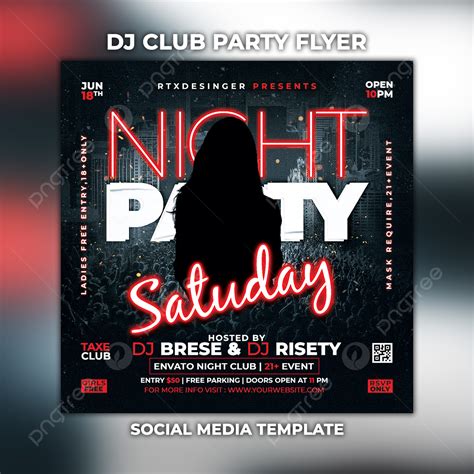 토요일 나이트 클럽 전단지 템플릿 템플릿 Psd 다운로드 디자인 자료 다운로드