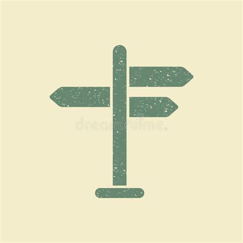 Signpost Pointer Pictogram Flat Icon In Retro Style Symbol Logo Illustration Stock Vector