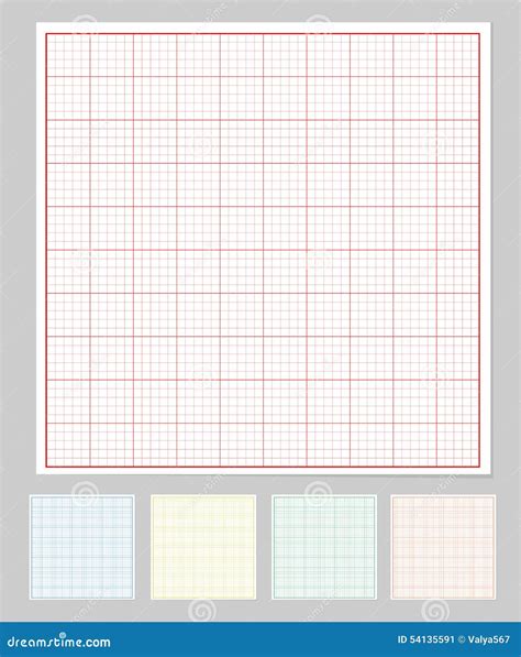 Graph Paper Set Stock Vector Illustration Of Engineer 54135591